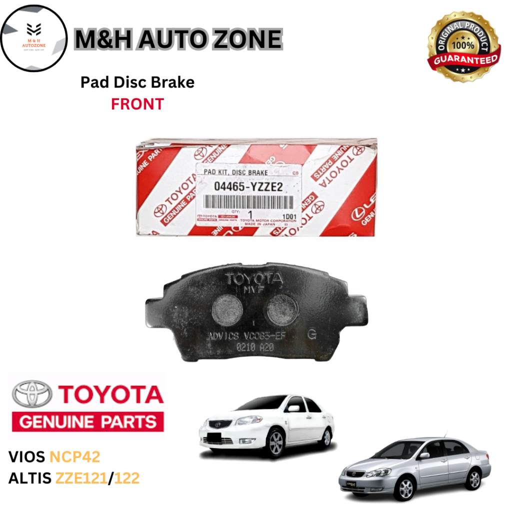 [Original] Toyota Vios Altis Front Disc Brake Pad | Shopee Malaysia