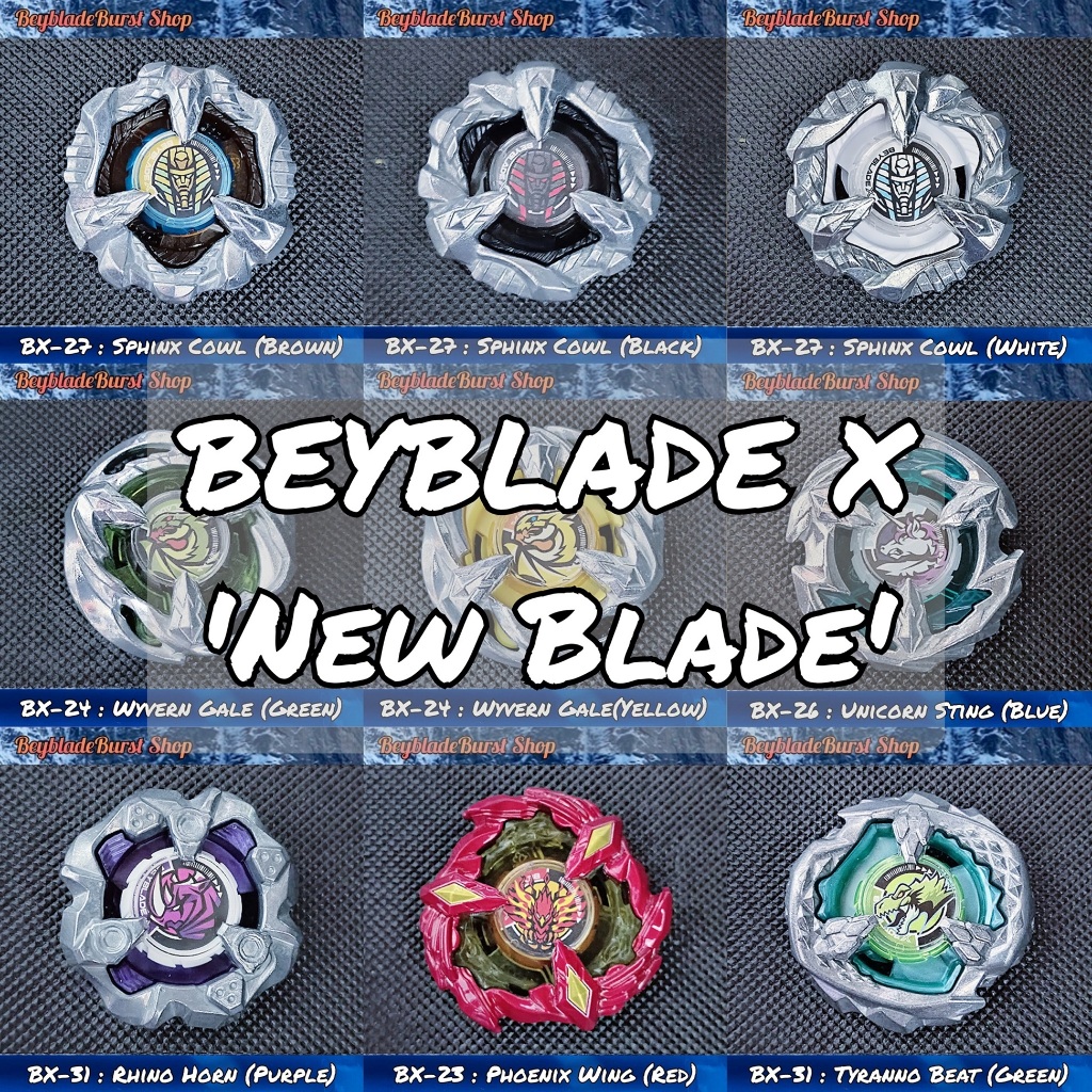 Beyblade X Blade Tyranno Beat Phoenix Wing Wyvern Gale Unicorn Sting ...