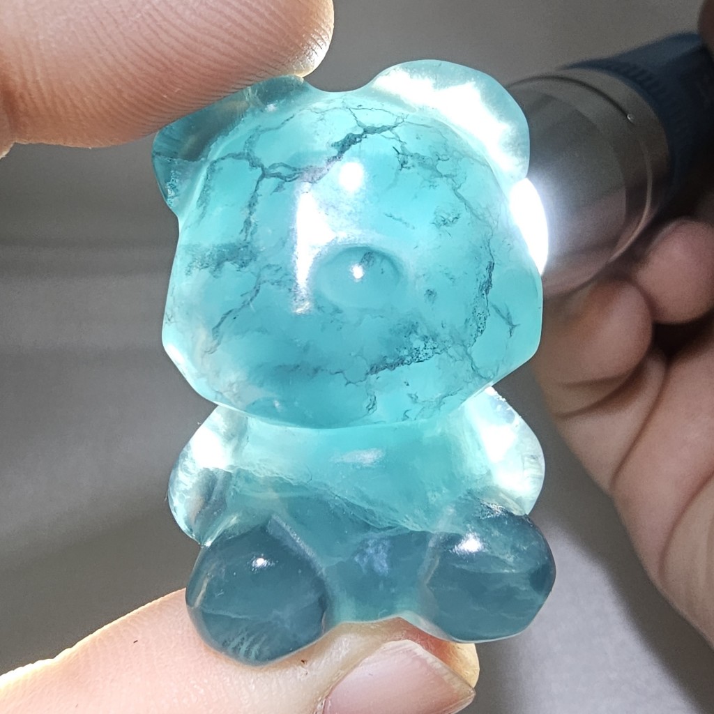 Fluorite Crystal Faceless Teddy Bear Ornaments/ Fluorite Crystal ...