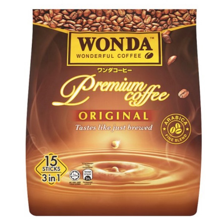 WONDA 3 in 1 Premium Coffee Original | 15s x 23g | Shopee Malaysia