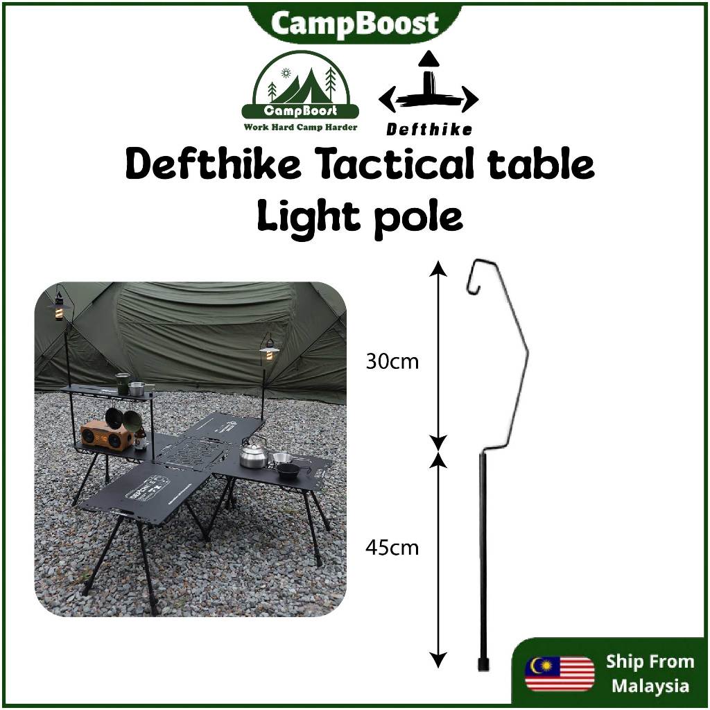 CampBoost DEFTHIKE Tactical Camping Table Light Pole Multipurpose ...