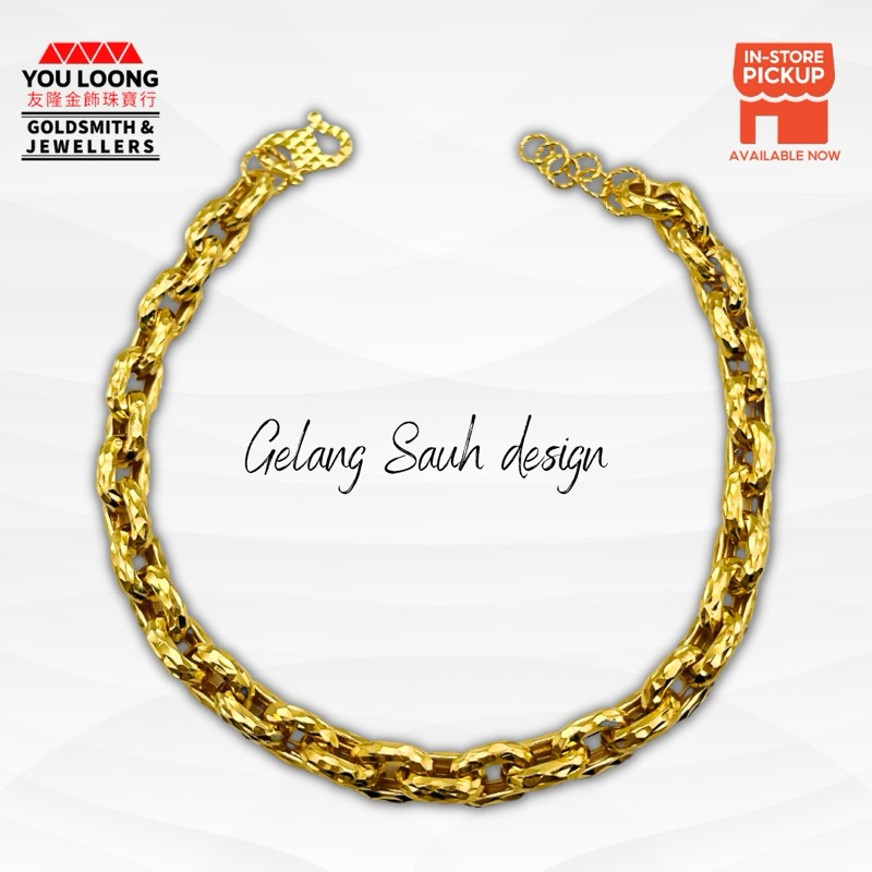 Youloong Gelang Tangan Sauh cutting EMAS916/ Sauh Design bracelet ...