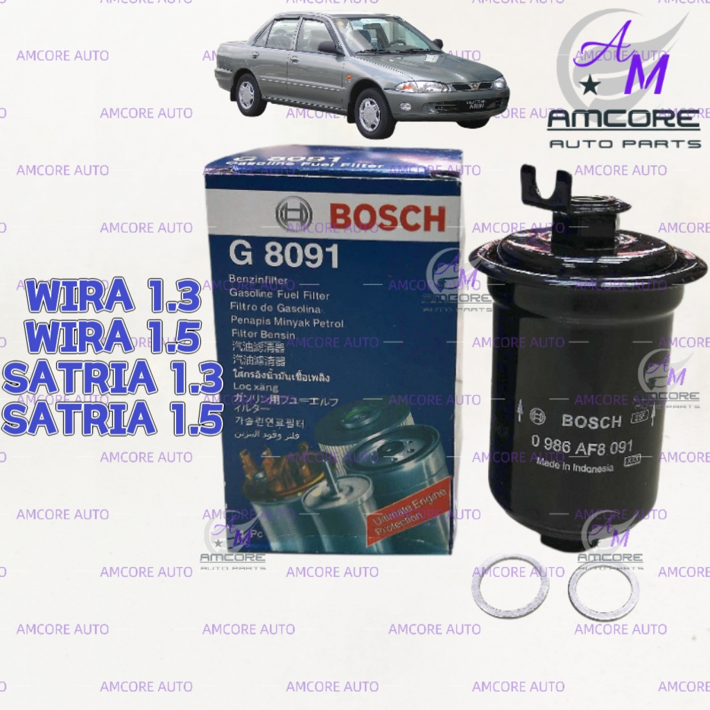 *BOSCH* PROTON WIRA SATRIA 1.3 1.5 INJECTION - FUEL FILTER / FUEL ...