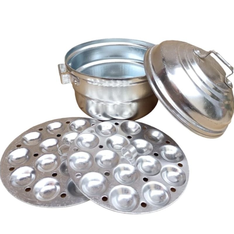 MINI IDLY MAKER/SATTI/STEAMER/COOKER/IDLI POTSILVER (30 MINI IDILI's ...