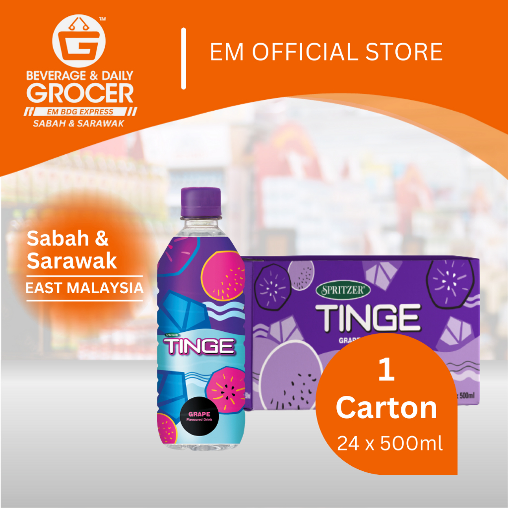 Spritzer Tinge Grape Flavoured Drink-Cartoon Series 24x500ml (1 Carton ...