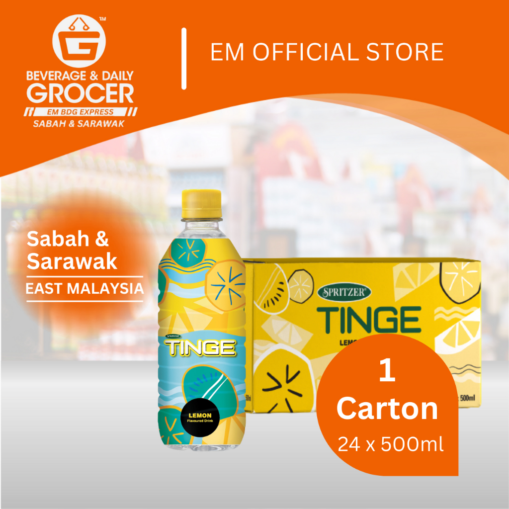 Spritzer Tinge Lemon Flavoured Drink-Cartoon Series 24x500ml (1 Carton ...