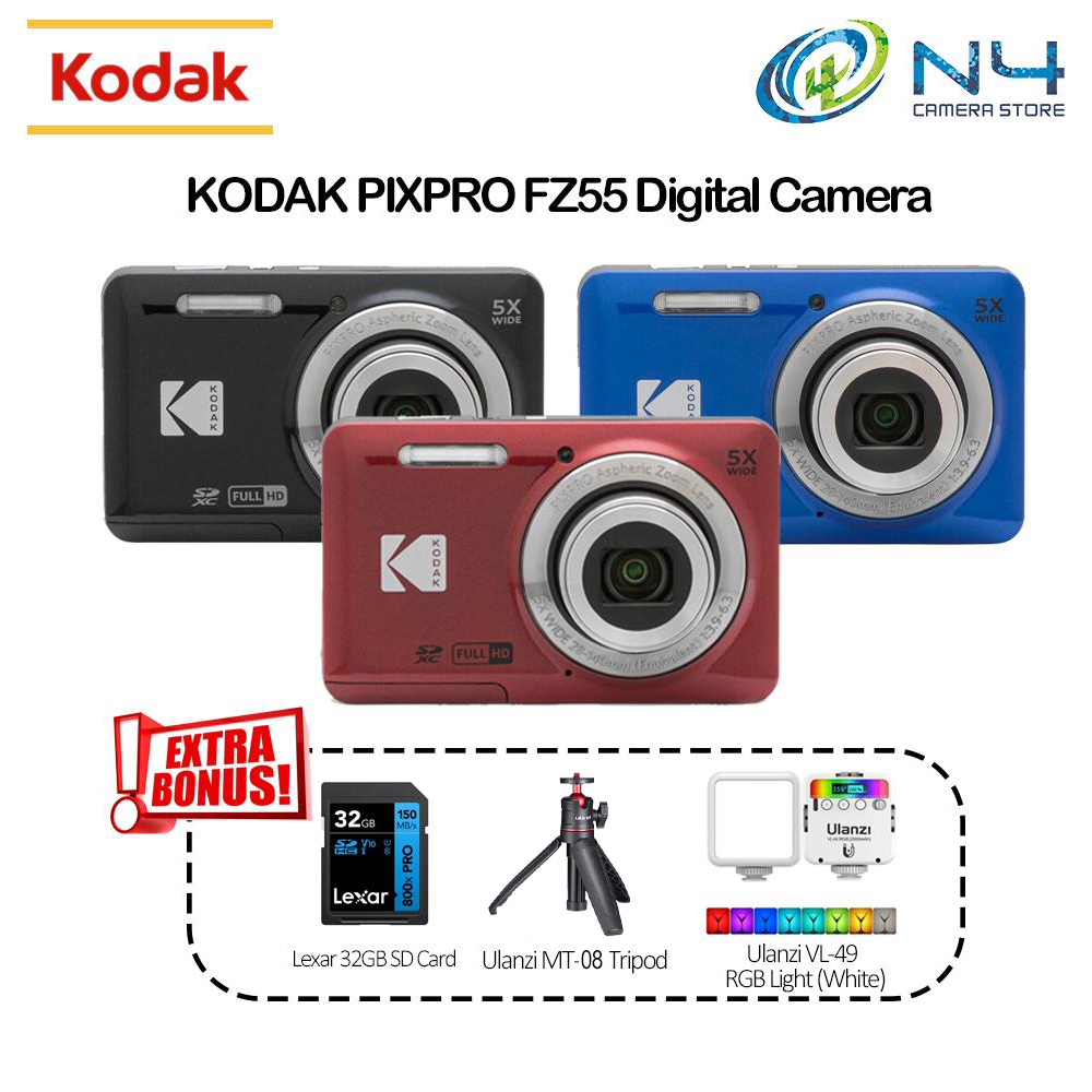 Kodak PIXPRO FZ55 Friendly Zoom FZ55 16MP Digital Camera with 5X ...