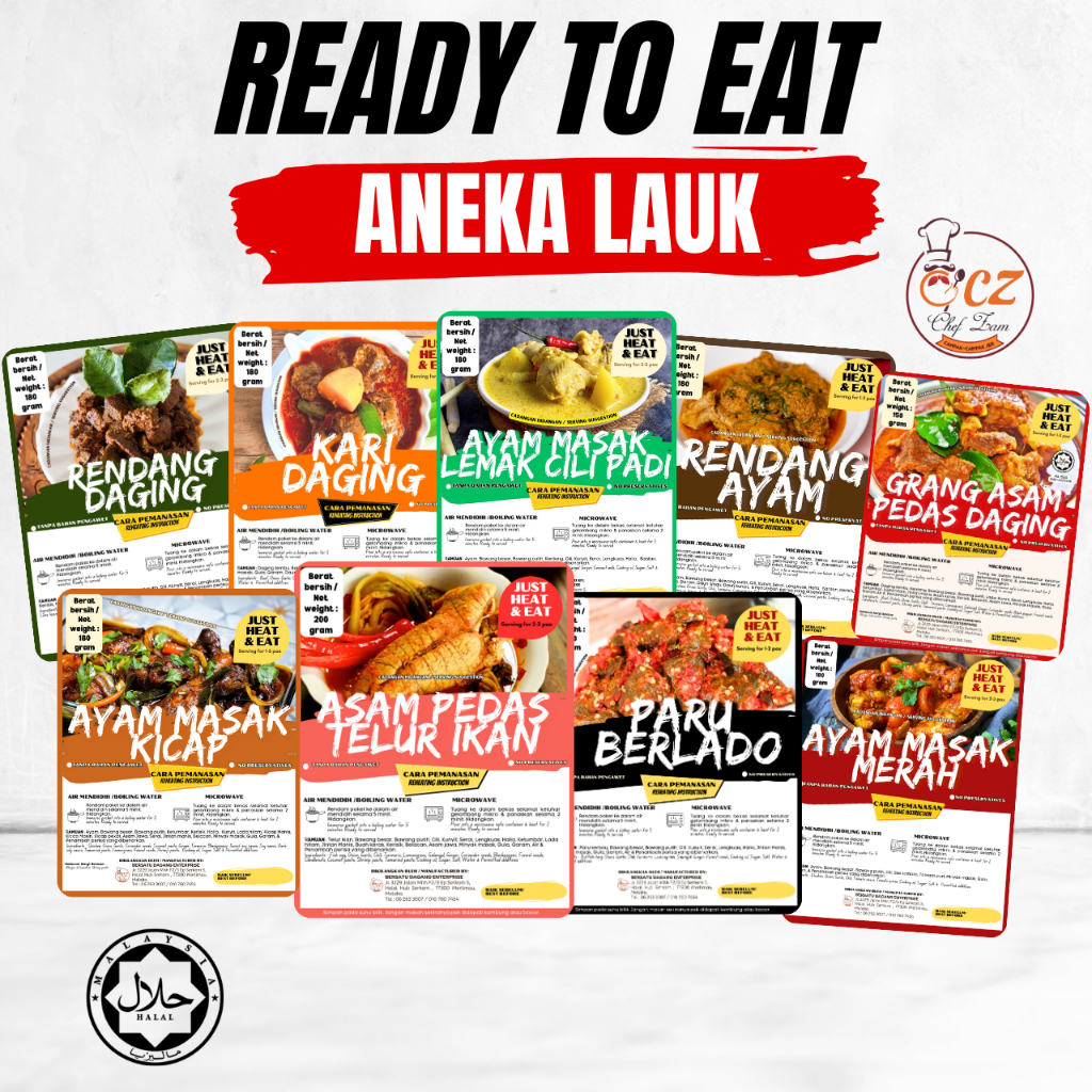 Chef Zam LAUK READY TO EAT Instant food travel pack UMRAH HAJI | Shopee ...