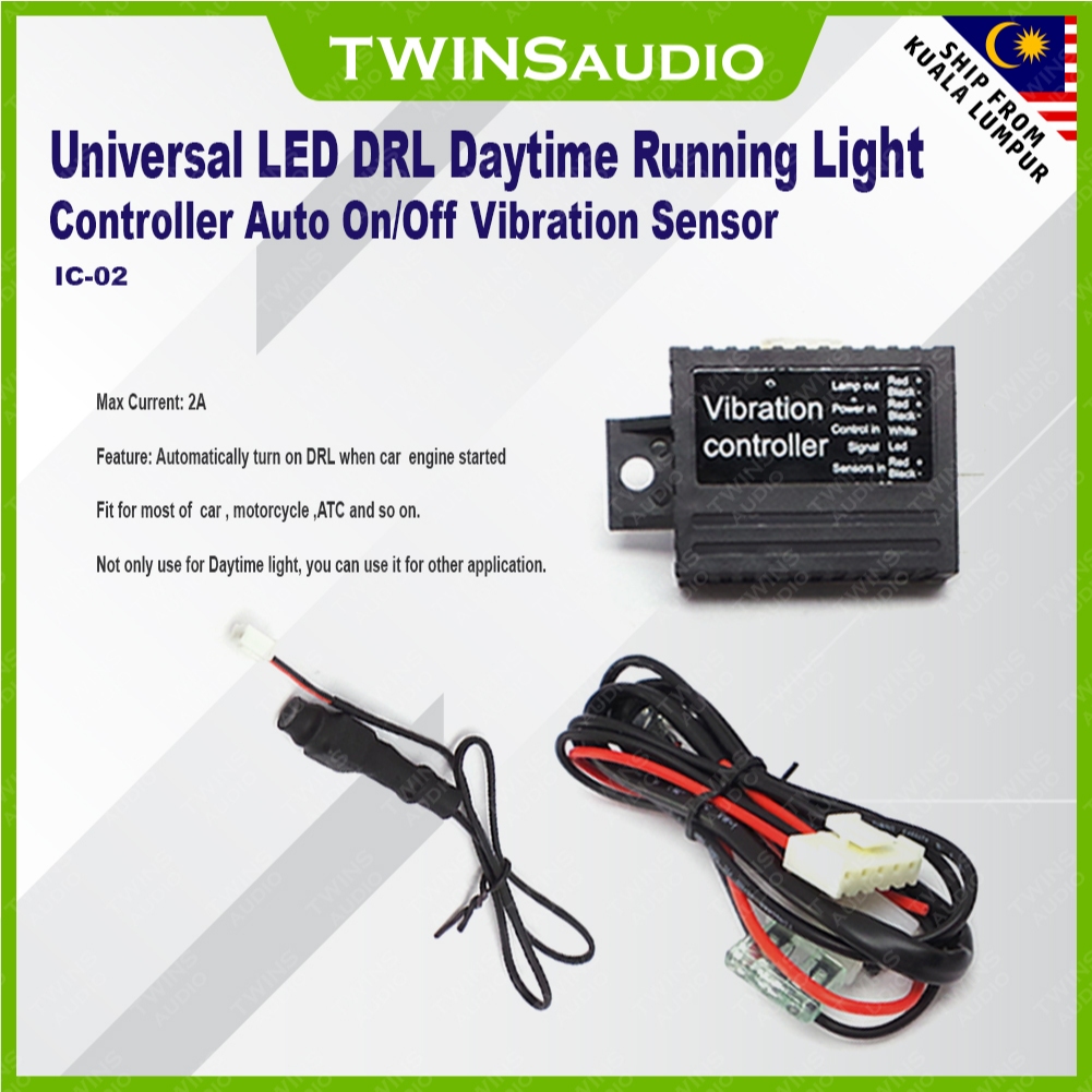 Universal LED DRL Daytime Running Light Controller Automatic On Off Relay Harness *IC-02 ...