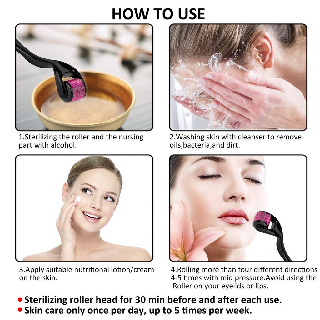 Original dermaroller for hair density and face pigmentation derma ...