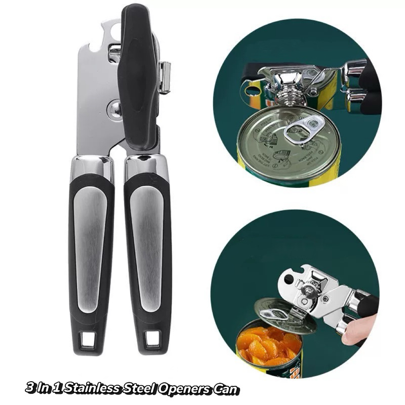Stainless Steel Can Opener Safe Pembuka Tin Multipurpose Manual Can Tin ...