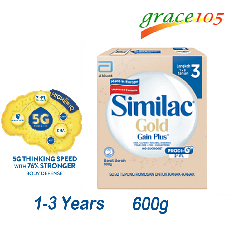 Similac Gold Gain Plus Step 3 600g | Shopee Malaysia