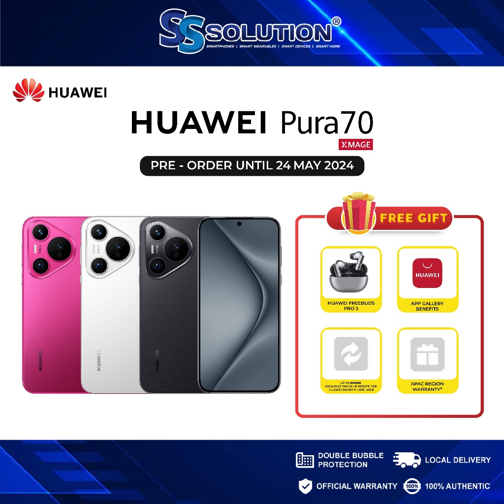 HUAWEI Pura 70 (12GB + 256GB) 6.6"inches LTPO OLED I Aesthetics Forward ...