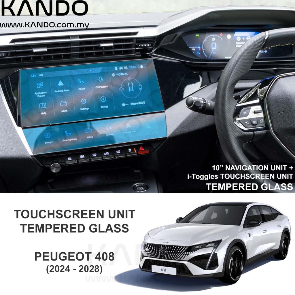 Peugeot 408 Tempered Glass Protector Peugeot 408 Screen Protector ...
