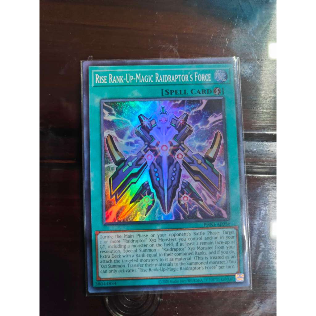 Yugioh : PHNI-AE056 Rise Rank-Up-Magic Raidraptor's Force (Super Rare ...