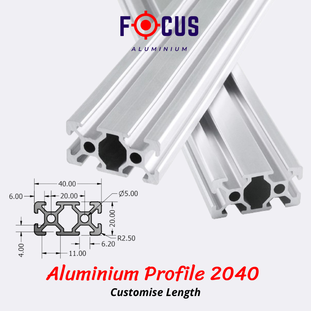 🇲🇾 2040 ALUMINIUM PROFILE 2040 20x40 FOR ROBOTICS [ CUSTOMIZE LENGTH ...