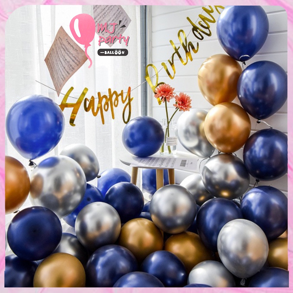 30/50Pcs Metal Latex Balloons Birthday Party Anniversary Celebration ...