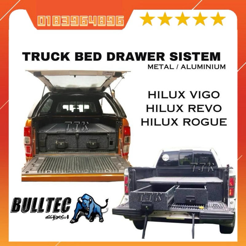4X4 TRUCK BED DRAWER SISTEM / CAMPING DRAWER For Toyota Hilux Vigo Revo ...