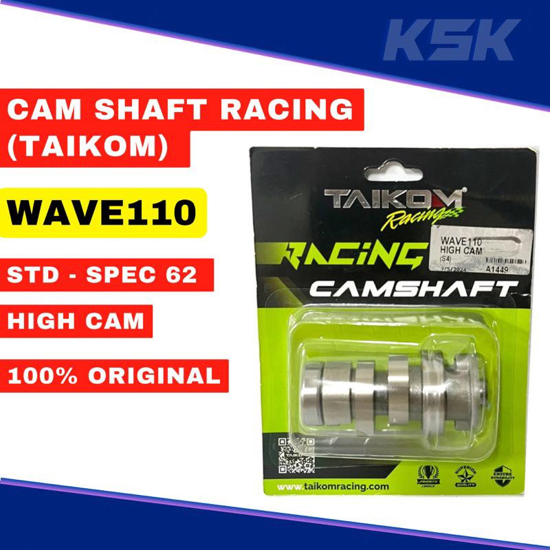 Racing Cam Shaft Wave110/Wave Alpha/Dash110 S4 TAIKOM (cam wave110 ...