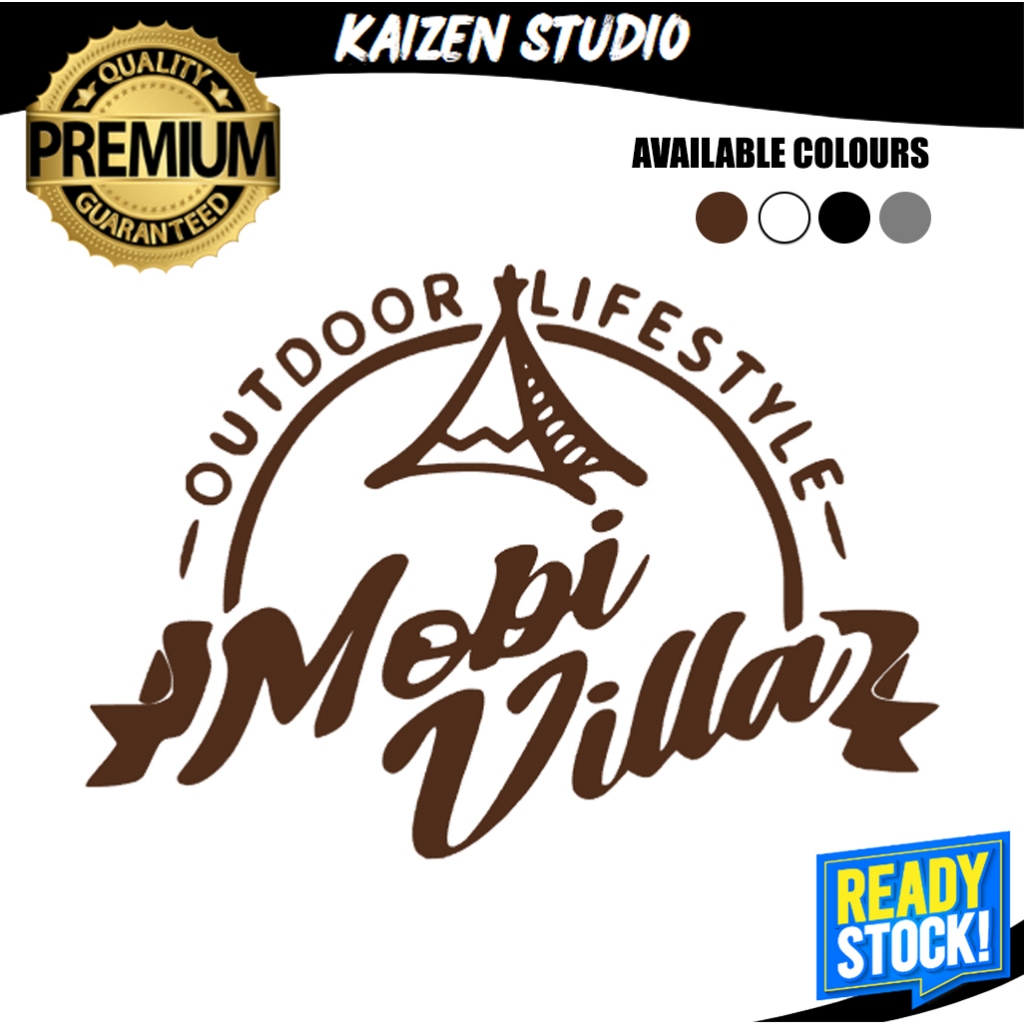 KAIZEN STUDIO Mobi Villa by Mobi Garden Logo Vinyl Sticker | Shopee ...