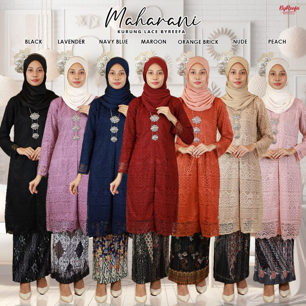 ByReefa | Kurung Lace MAHARANI Raya 2024 | Exclusive Premium Lace ...