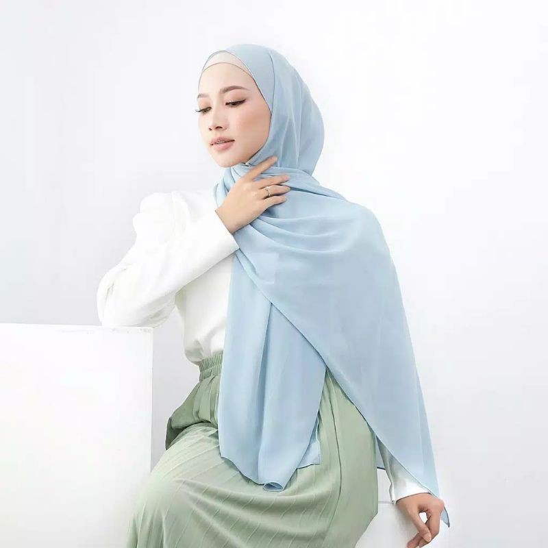 Basic Chiffon Shawl | Shawl Keknis Chiffon Plain | Shopee Malaysia