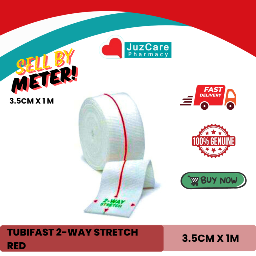 Tubifast 2-Way Stretch Red by meter (3.5cm X 1m) | Shopee Malaysia