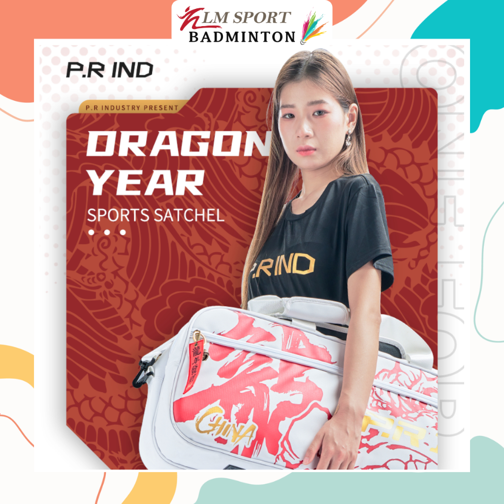🔥P.R IND BADMINTON TOURNAMENT BAG DRAGON (PURUI/PR)🔥普锐 龙年长方包🔥 | Shopee ...