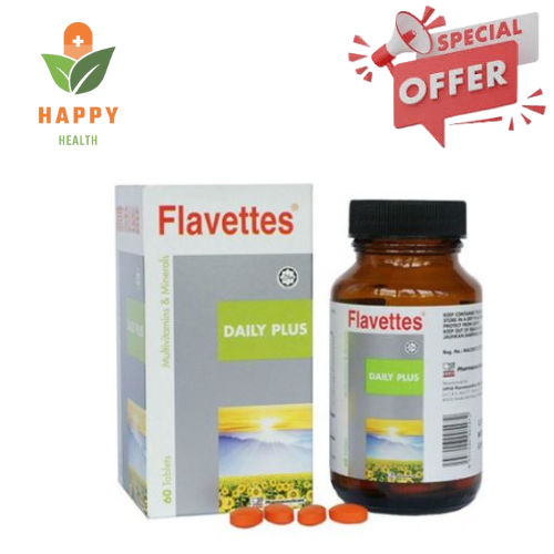 [ Exp 10/2026 ] FLAVETTES DAILY PLUS MULTIVITAMIN & MINERAL TABLET 60'S ...