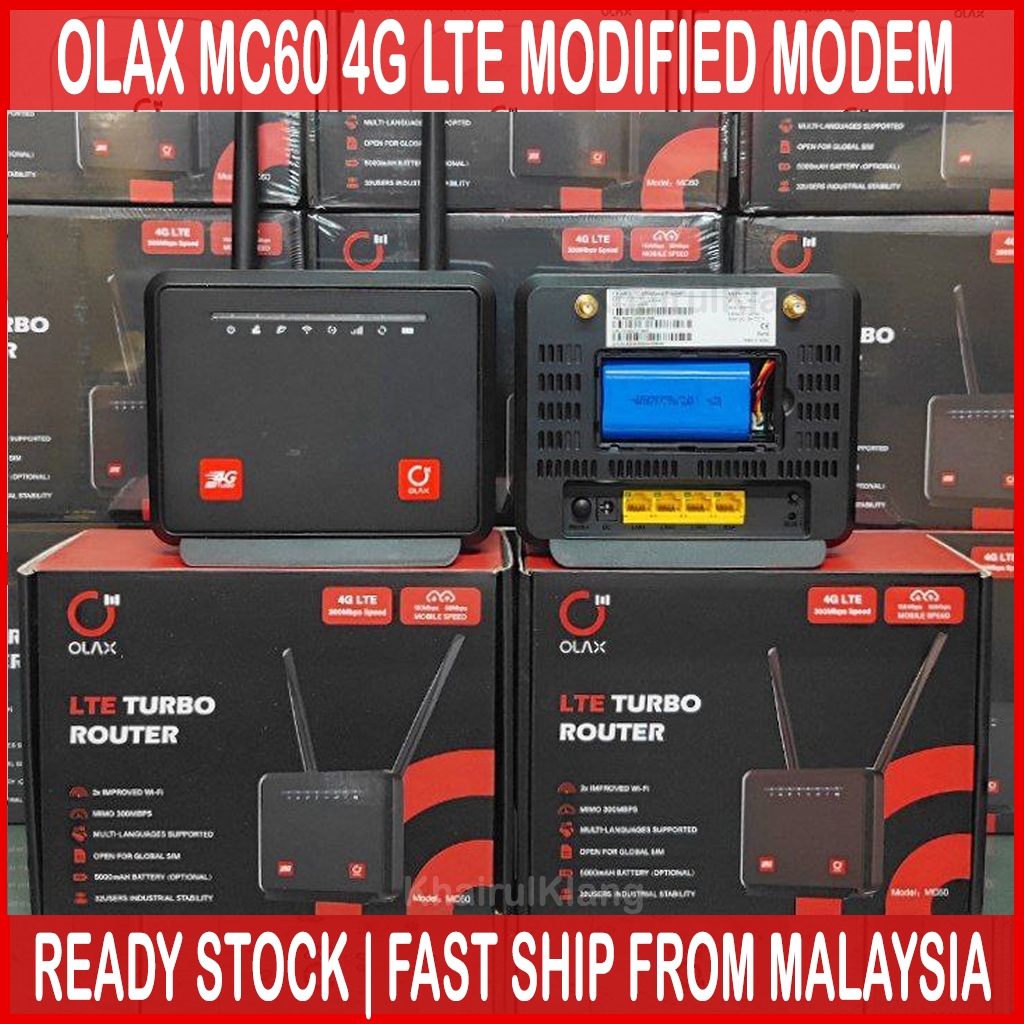 OLAX MC60 4G CAT4 LTE MODIFIED MODEM BYPASS HOTSPOT UNLIMITED WIFI ...