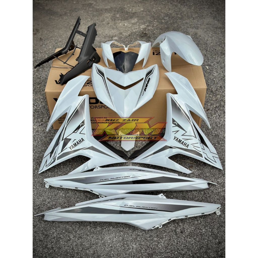 COVERSET MX KING PUTIH Y15ZR V1 V2 | Shopee Malaysia