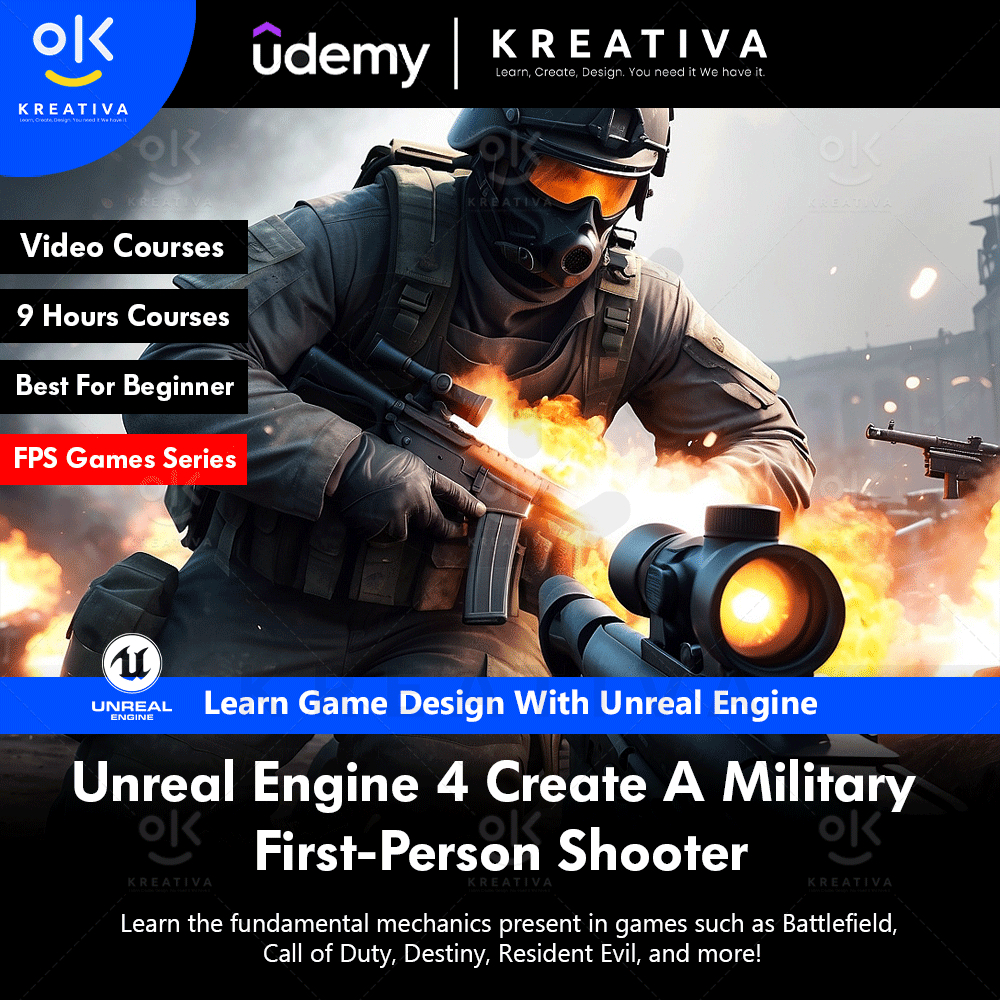 Unreal Engine Fps Video Course Unreal Engine 4 Create A Military First Person Shooter Shopee 2831