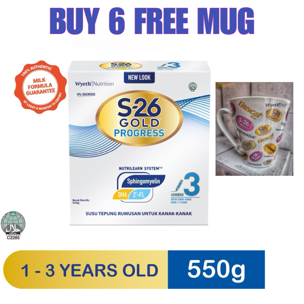 NO COD Wyeth S26 Gold Progress Step 3 (550g).EXP OCT 2025 | Shopee Malaysia