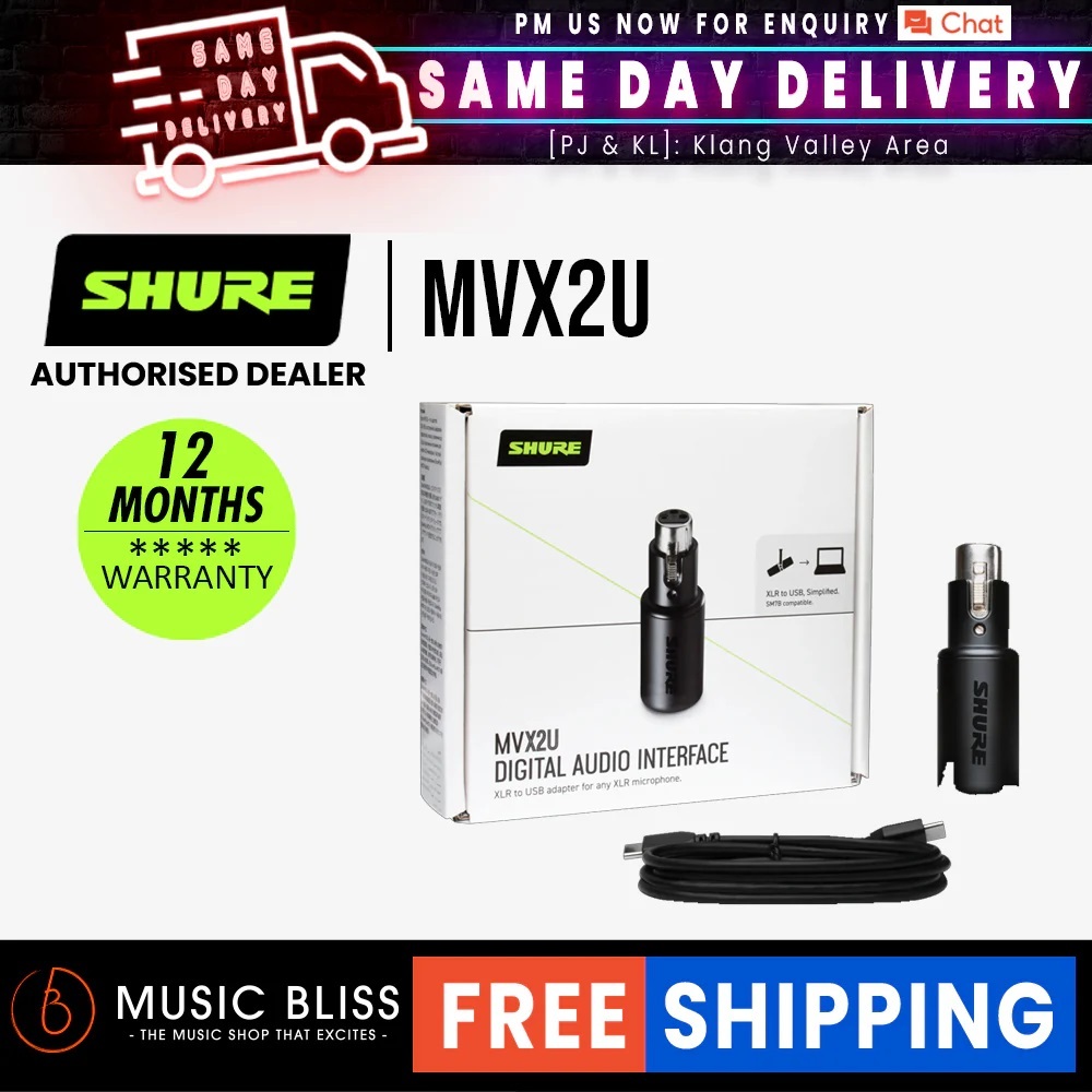 Shure MVX2u XLR to USB Audio Interface | Shopee Malaysia