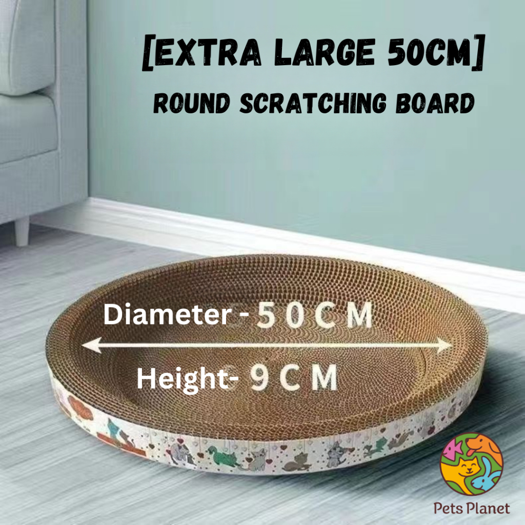 [50CM] XL Round Scratch Board | Cat Scratch Board | Cat Toy Cat ...