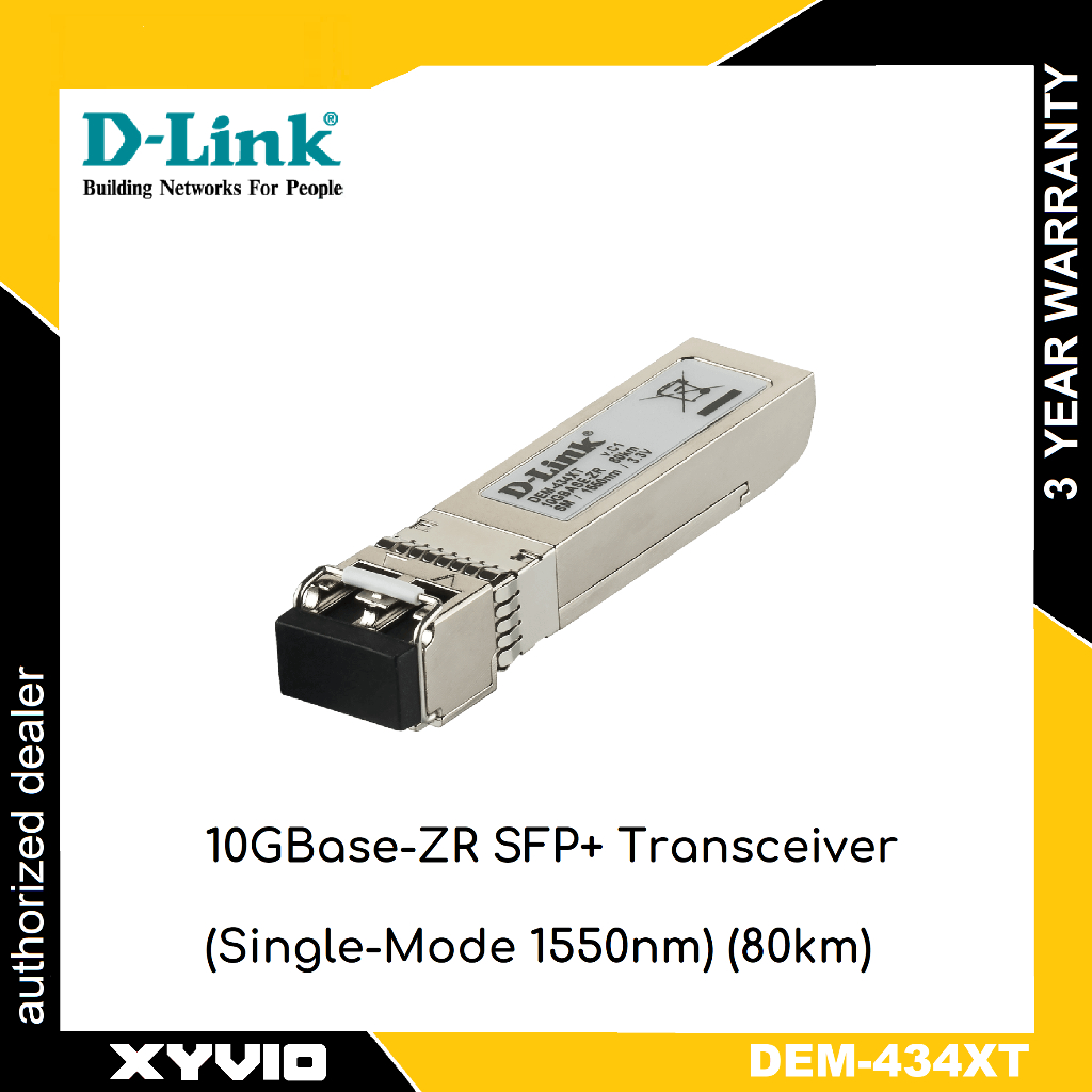 D-LINK DEM-434XT 80KM 10GBase-ZR SFP+ Transceiver (Single-Mode 1550nm) | Shopee Malaysia