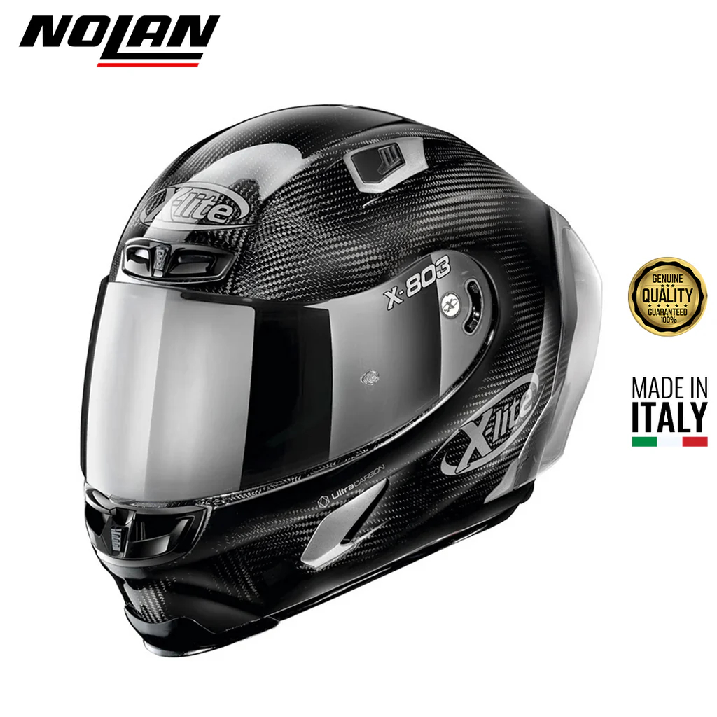 NOLAN X-LITE HELMET X-803 RS ULTRA CARBON SILVER EDITION | Shopee Malaysia