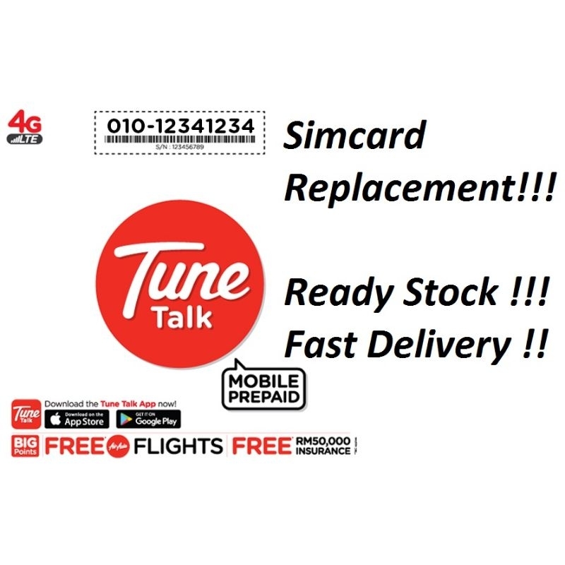 Tunetalk Sim Card Replacement [ Simcard Yang Rosak / Hilang Atau ...