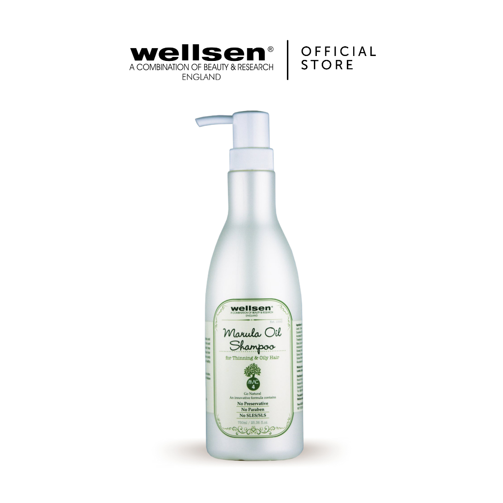 Wellsen Syampu kuatkan Rambut Gugur & Berminyak 750ml/Marula Oil ...
