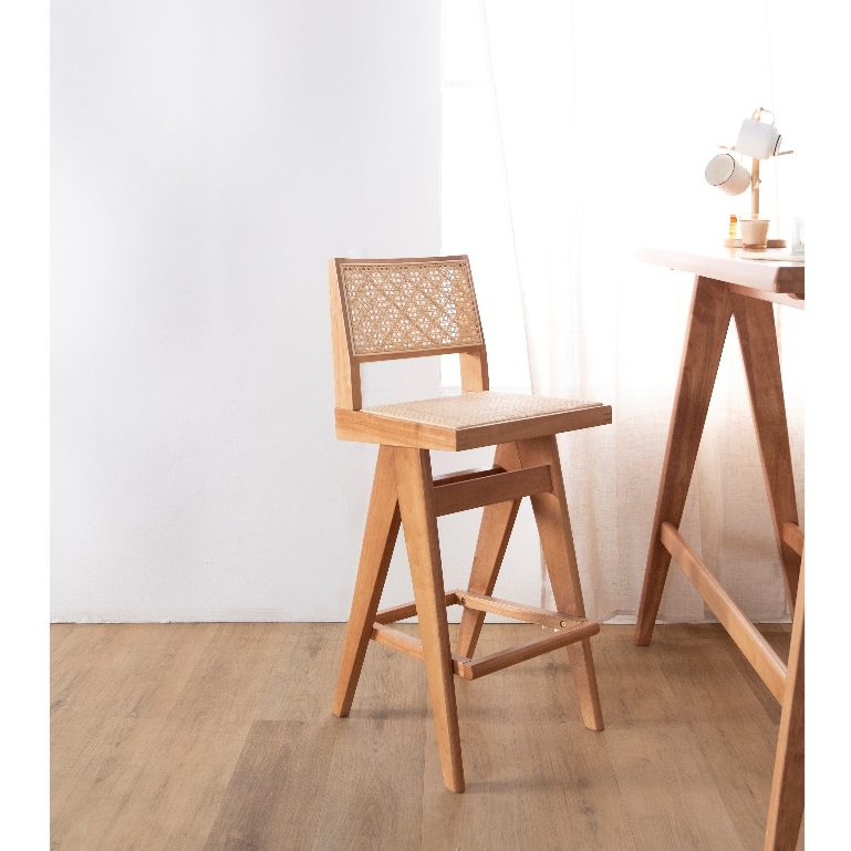[2 units] MODA Velentina Pub Stool / Bar Stool - Solid Rubberwood ...