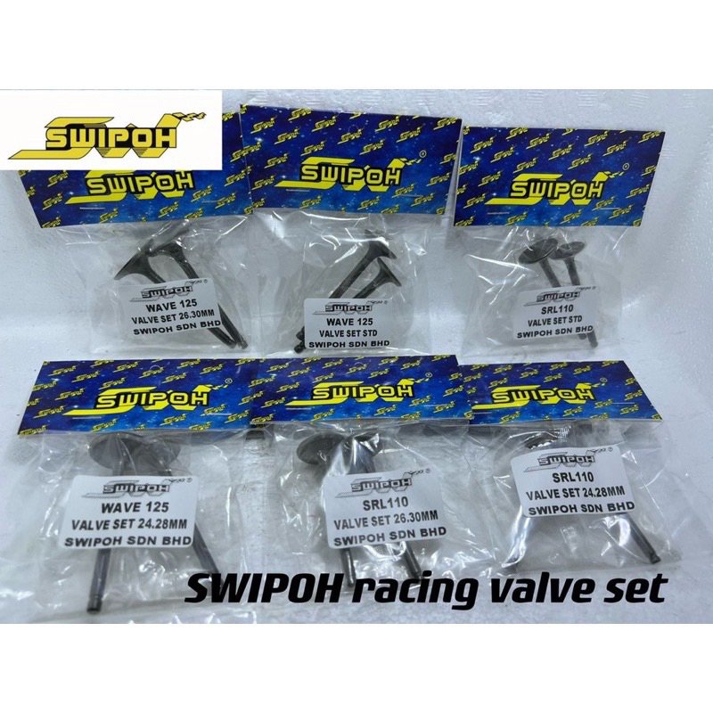 RACING VALVE SET LC135 EX5 KRISS110 WAVE125 SRL110 SWIPOH 100% ORIGINAL ...