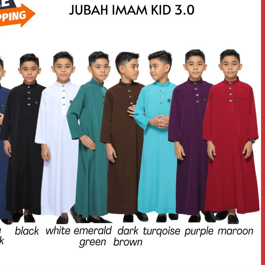 Jubah Berkolar Budak Cekak Musang Jubah Kids Jubah Imam Jubah Lelaki ...