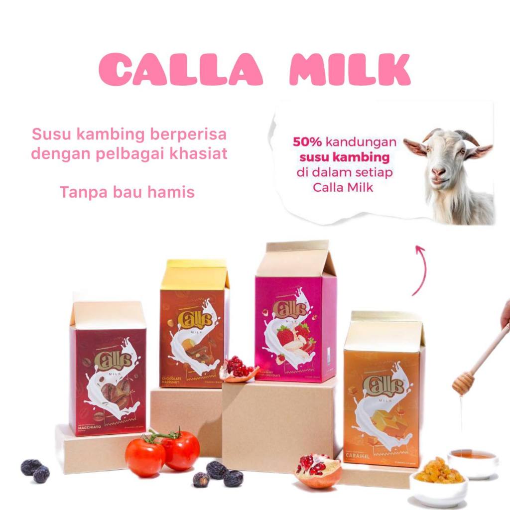 CALLA MILK Susu Kambing Berperisa | Chocolate Hazelnut, Caramel ...