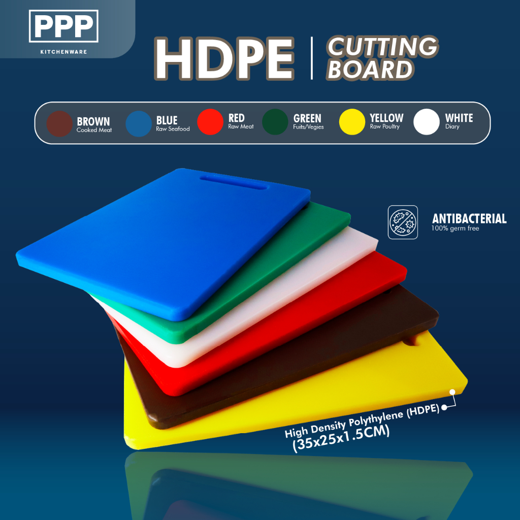 PPP - HDPE Antibacterial Cutting Board Chopping Board | Papan Pemotong ...