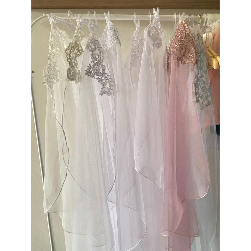 Veil Pengantin Veil Nikah Putih Bridal Veil Lace Manik sequin Wedding ...