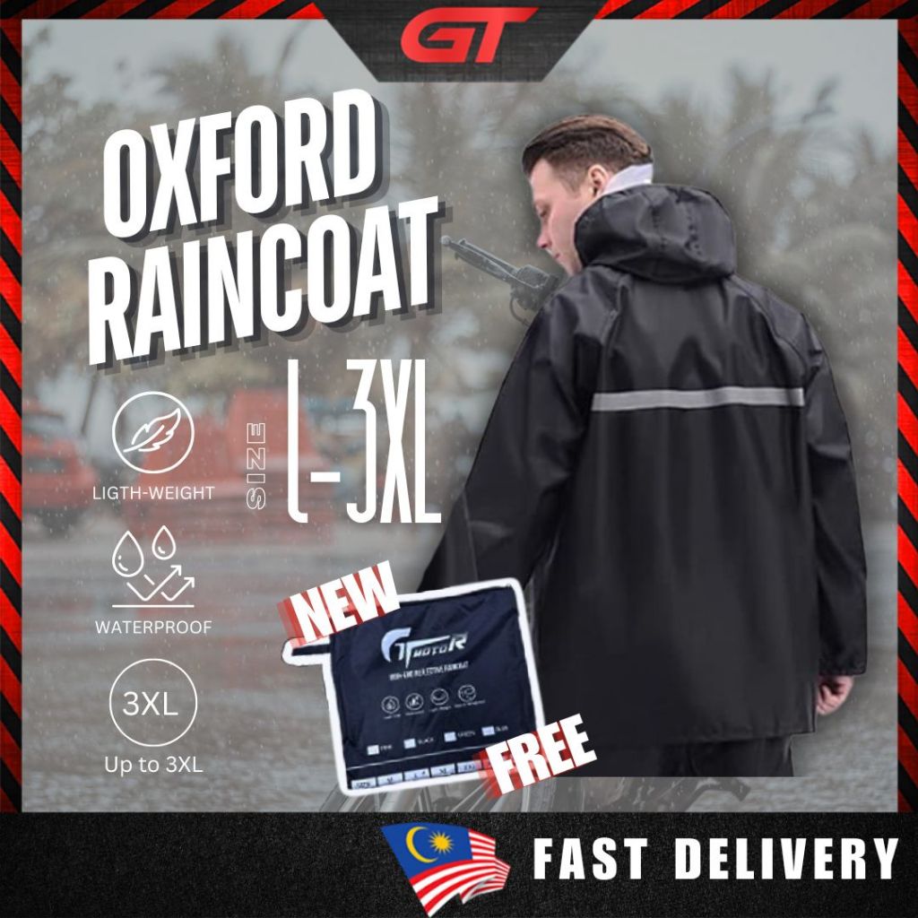 GT Motor Motorcycle Rain Coat Waterproof Baju Hujan Motor Bicycle ...