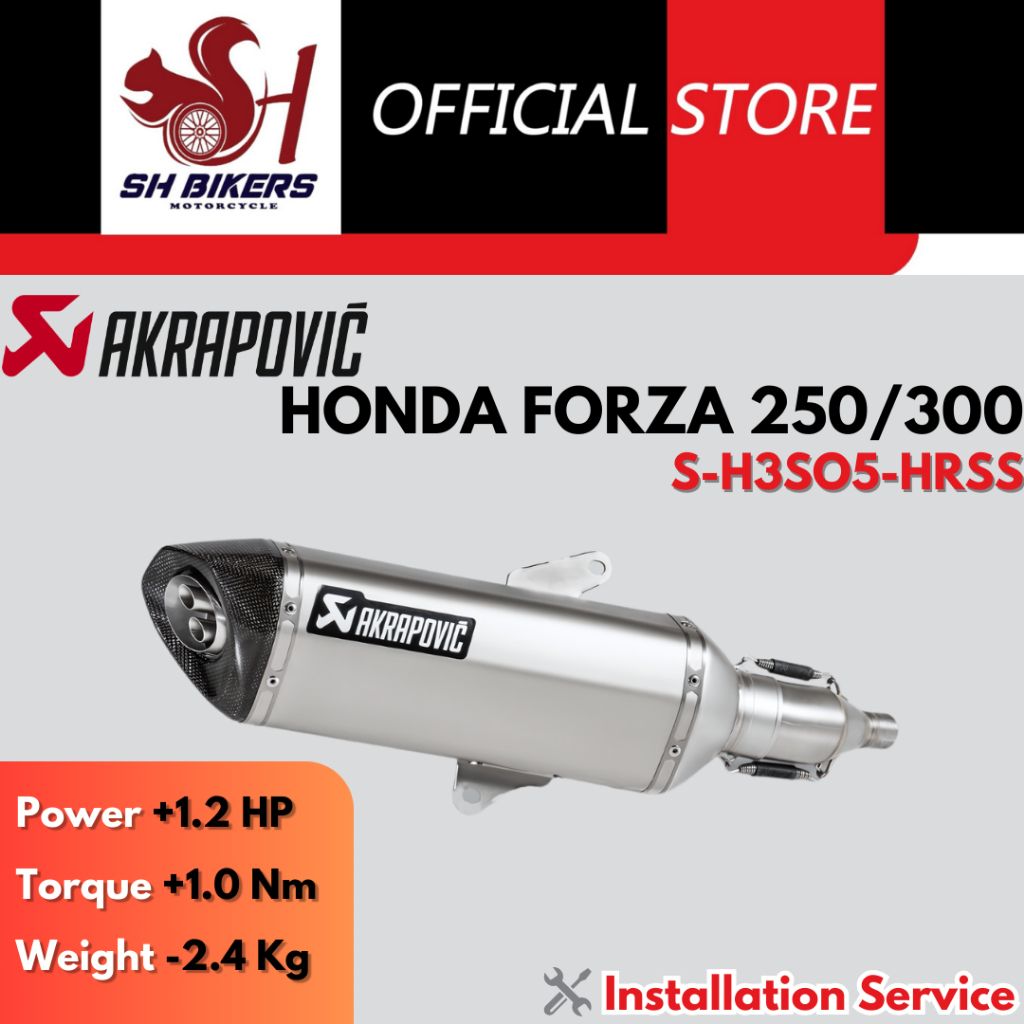 [Ready Stock]Akrapovic Forza 300 / Forza 250 Slip On Exhaust System S ...