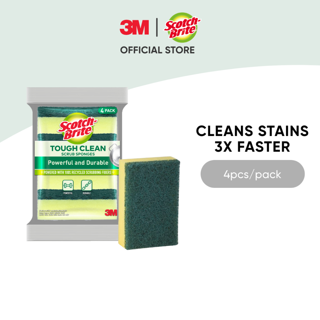 3M™ Scotch-Brite® Heavy Duty Scouring Sponge, Cleans Stains 3x Faster ...