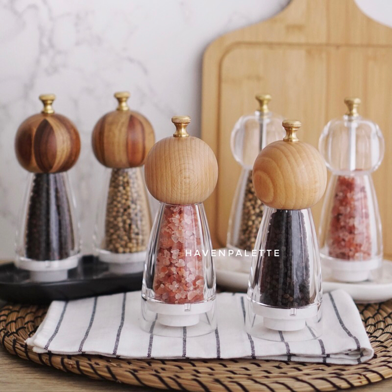 Grace Salt and Pepper Grinder aesthetic modern spices container jar ...