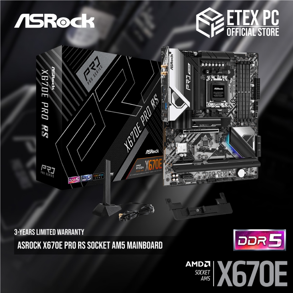 ASRock X670E PRO RS Socket AM5 Mainboard # ASRK-X670E-PRO-RS | Shopee ...